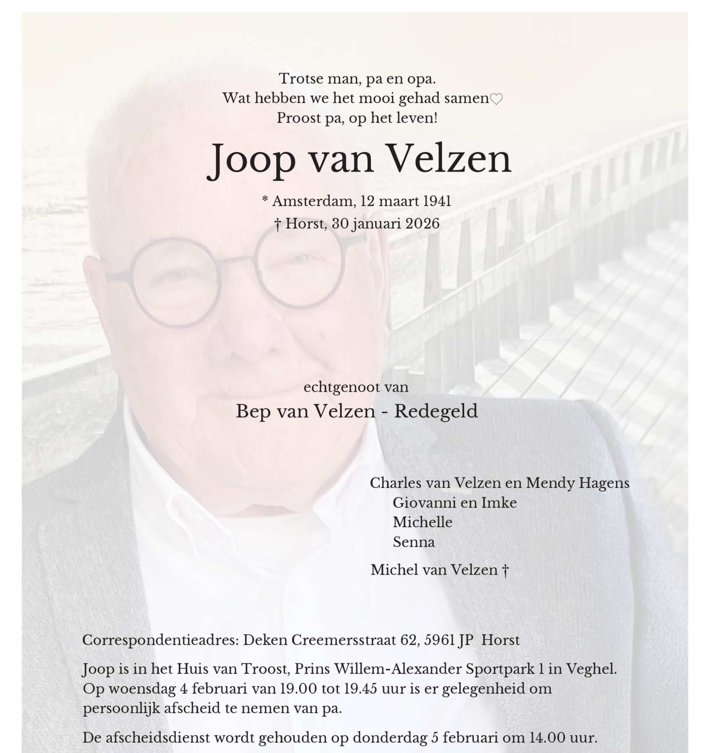 In memoriam Joop van Velzen » sv Blauw Geel '38 / JUMBO - sv Blauw Geel ...